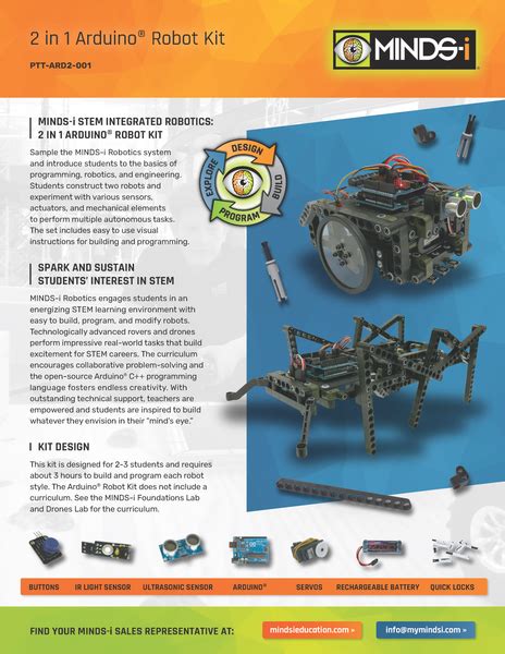 Arduino 2 In 1 Robot Kit Minds I Education