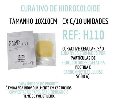 curativo hidrocoloide regular h110 10x10cm casex 1 unidade d or