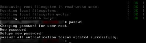 Resetting Root Password In Single User Mode Red Branch