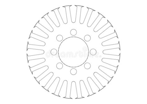 Lamination For Rotor 3d Rendering Stock Illustration Illustration Of
