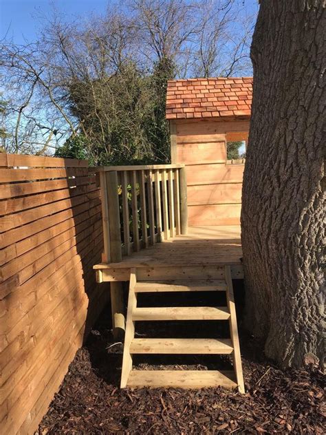 How To Make A Treehouse Safe With All Our Designs We Place A Soft Barking Around The Outside