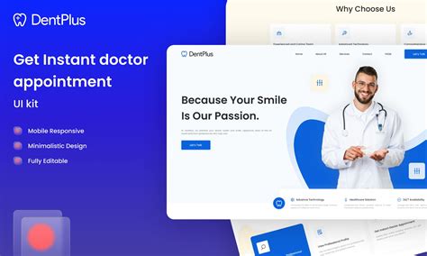 Dental Services Ui Template Template Bubble