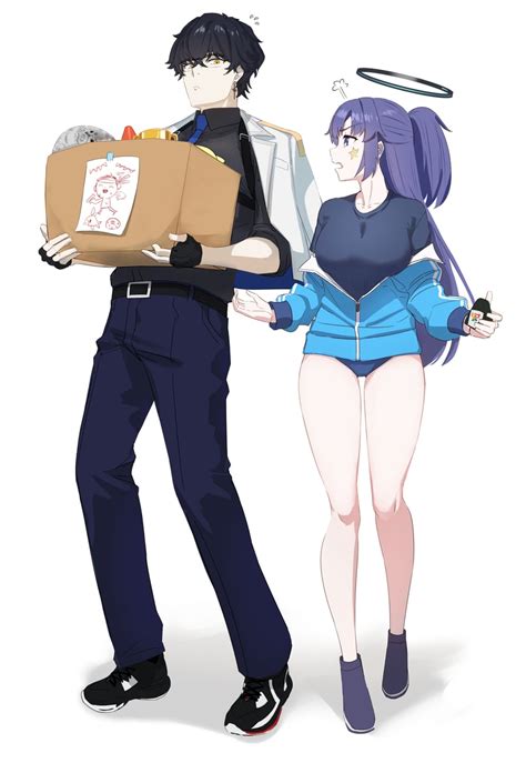 Sensei Yuuka Doodle Sensei And Yuuka Blue Archive Drawn By Bakaking Danbooru