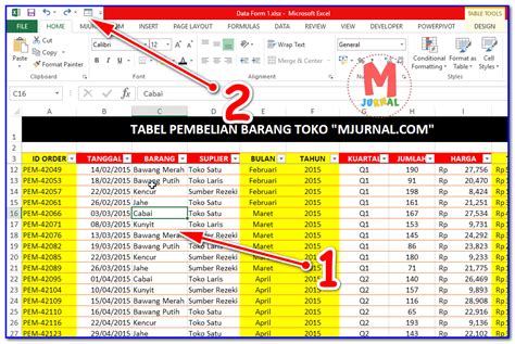 form excel cara tercepat input data di excel m jurnal