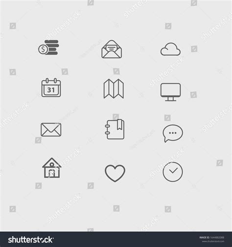 Set Flat Web Icons Stock Vector Royalty Free Shutterstock
