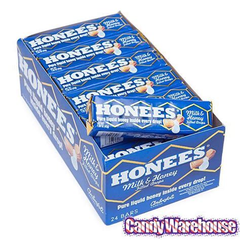 Ambrosoli Honees Milk And Honey Filled Candy Drops 10 Piece Packs 24 Piece Box Bestcandyshop