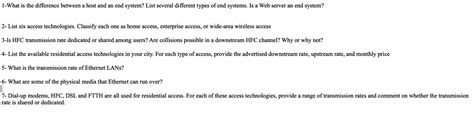 SOLVED What Is The Difference Between A Host And An End System List Several Different Types