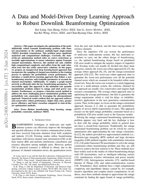 Pdf A Data And Model Driven Deep Learning Approach To Robust Downlink Beamforming Optimization