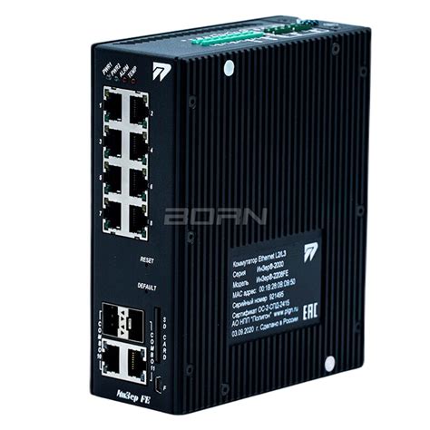 Индустриальный коммутатор L2/L3 НПП Полигон Инзер®-2208FE — купить ...