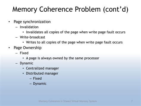Ppt Memory Coherence In Shared Virtual Memory System Powerpoint