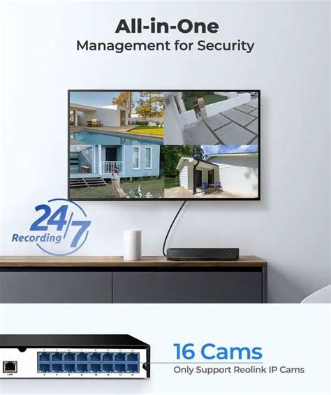 Refurbished Reolink 4k 16ch Poe Nvr Home Security Camera System Video