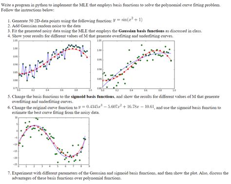 Solved Write A Program In Python To Implement The Mle That