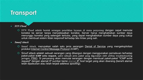 jenis serangan pada osi layer and firewall youtube