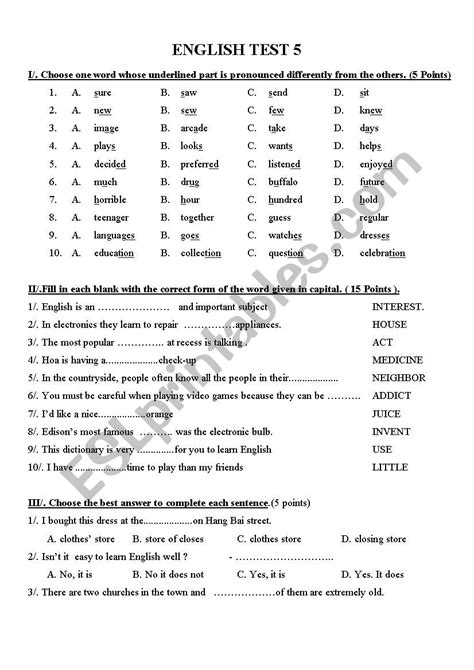 Grade 7 Exam English