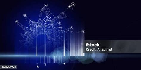 다각형 그리드분석 및 데이터가 어두운 추상기술 배경 양자 컴퓨팅 개념 비즈니스 과학 및 기술 배너 빅 데이터 분석 알고리즘