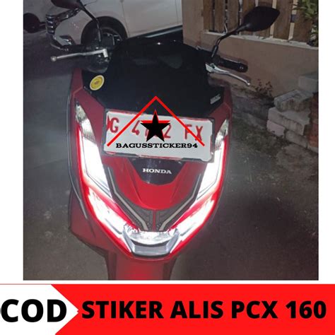 Jual Stiker Pcx 160 Lampu Depan Stiker Alis Lampu Pcx 160 Warna Shopee Indonesia
