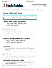 Oracle DBA Cheat Sheet OpenTechGuides Pdf OPEN 4 6 22 2 18 PM