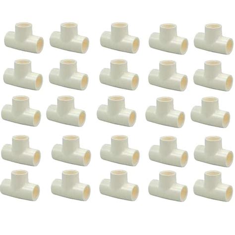 Vpc 1 2 In Cpvc Cts Slip X Slip Tee Fitting Pro Pack 25 Pack 26 M512110101 25 The Home Depot