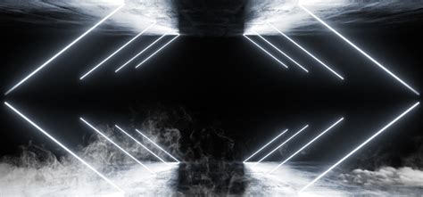 연기 네온 어두운 그런 지 구체적인 배경 아스팔트 착시 형광 백색 파란 활기찬 빛나는 빈 공간 공상 과학 Fi 미래 우주선 단계
