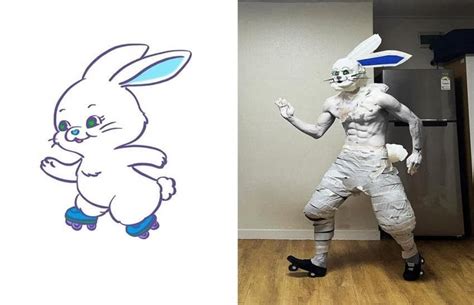 저렴하게 뉴진스 토끼 코스프레 하기 ㅋㅋ 2023 캐릭터 일러스트 영감을 주는 캐릭터 웃긴 밈