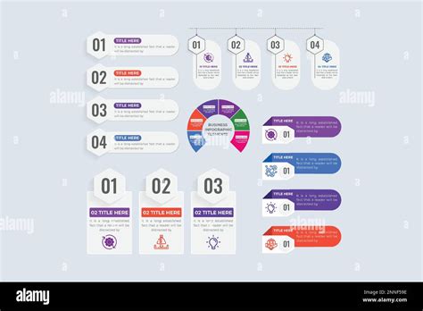 Data Visualization And Segments Design Set Vectors With Colorful Shapes Modern Graph Chart