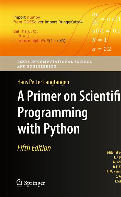 Primer On Scientific Programming With Python 5th A Digital Instant