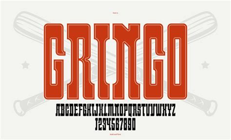 Bold Serif Typeface In Old Vintage American Style Vector Image