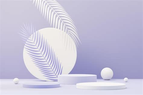 제품 프레젠테이션 및 광고를 위한 2022년 디자인의 베리 페리 색상이 있는 뷰티 연단의 3d 렌더링 최소한의 파스텔 하늘과 꿈꾸는 땅 장면 로맨스 개념입니다