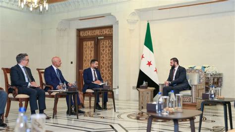 President Sharaa Meets Us Envoy Tom Barrack In Damascus To Discuss
