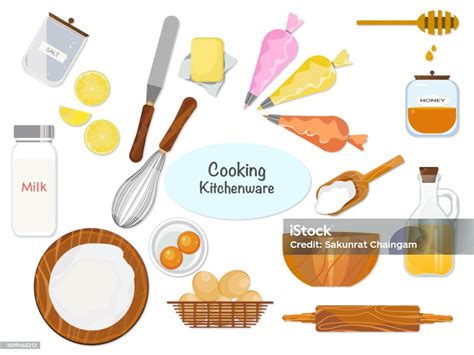 반죽 준비 베이킹 재료 그림 디저트를 준비하기 위한 주방 도구 기구 및 기구 베이킹 벡터 준비를 위해 반죽 계란 기름 설탕 소금