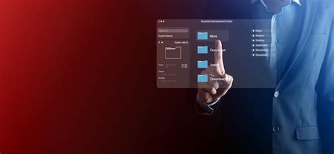 문서 관리 개념 가상 화면 아이콘 문서 관리 시스템 Dms 회사 파일 및 데이터의 효율적인 보관 검색 및 관리를 위한 온라인 문서 데이터베이스 소프트웨어 프리미엄 사진