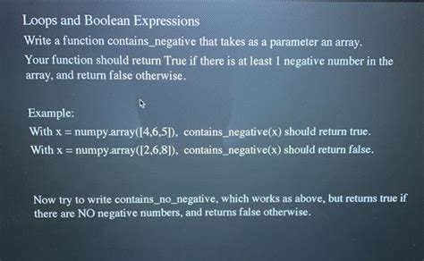 Solved Loops And Boolean Expressions Write A Function
