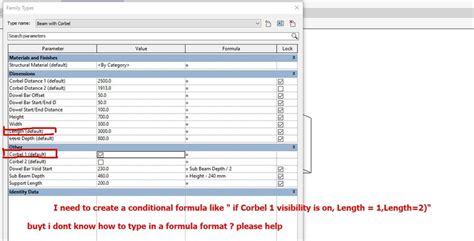 Solved How To Create A Formula Relating To On Off Visibility Parameter Autodesk Community