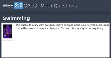 View Question Swimming