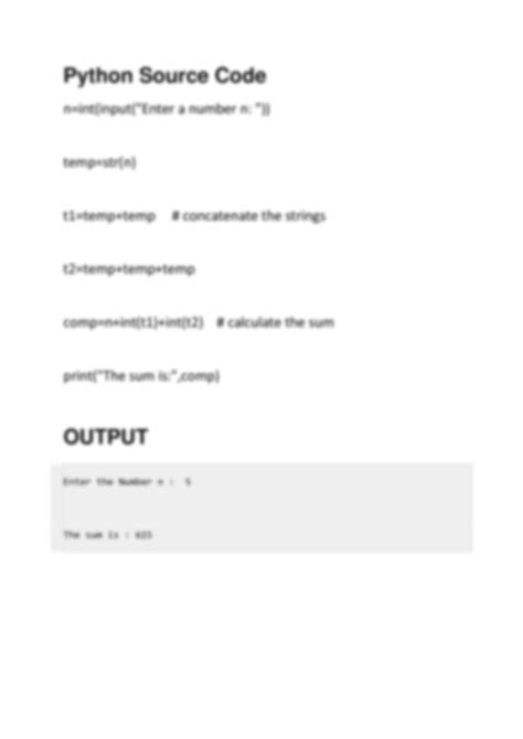 Solution 59 Python Program To Concatenate Numbers And Calculate N
