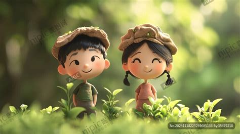 Ai创作图小男孩小女孩天真烂漫 五一儿童春游插画 插画小朋友 童趣小伙伴 五一踏青卡通q版插画 原创卡通男孩女孩 儿插少女 六一纪念人物 儿插小场景 原创儿童插画 春天的小朋友 小朋友植树素材