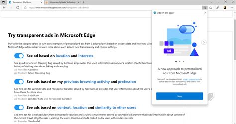 Transparent Ads In Microsoft Edge And How To Disable Them