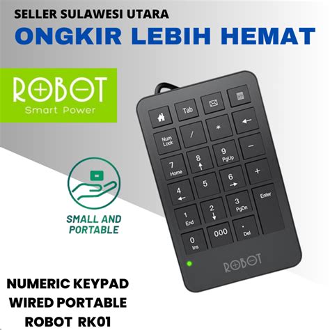 Jual Numeric Keypad Wired Robot Rk01 Tombol Multimedia Kecil Dan