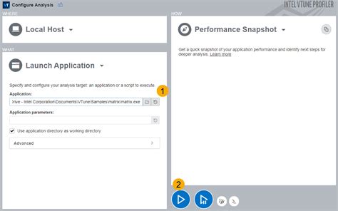 get started with intel® vtune™ profiler for windows os