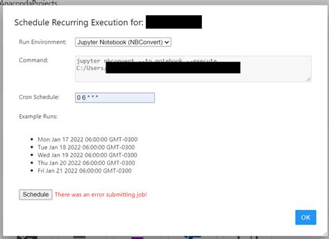 installation is ok but there was an error submitting job · issue