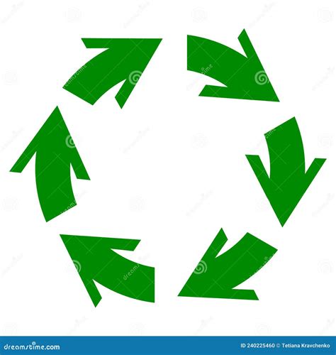 Cyclic Rotation Recycling Recurrence Renewal Flat Vector Icon