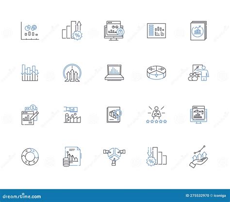 Placement Line Icons Collection Positioning Allocation Deployment