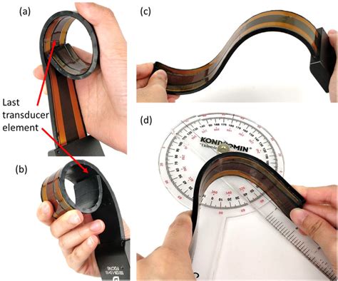 Pictures Of The Flexible Ultrasonic Transducer Array Prototype A And Download Scientific
