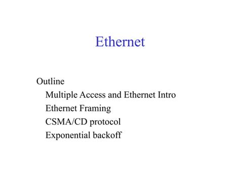 Ethernet Ppt