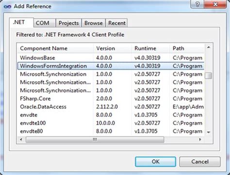 Using Windows Control In WPF
