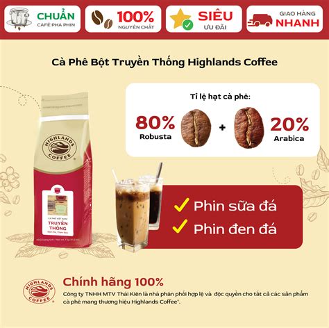 Cà Phê Bột Truyền Thống Highlands Coffee 1kg Shopee Việt Nam