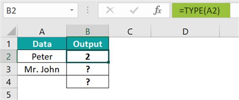 Type Function Excel Formula Examples How To Use