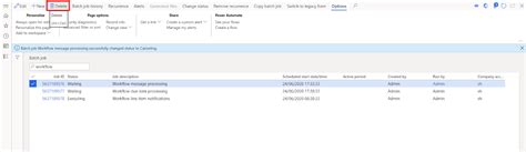 Cannot Delete A Record In Batch Job BatchJob The Corresponding AOS Validation Failed While