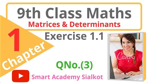 9th Class Maths Chapter 1 Matrices And Determinants Exercise 1 1 Nine Mathematics Science