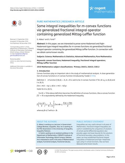 Pdf Some Integral Inequalities For M Convex Functions Via